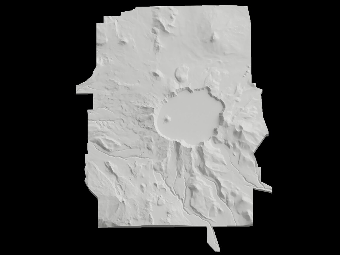 Crater Lake National Park Oregon STL File for CNC Milling 3D Printing ...