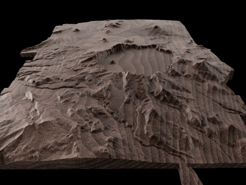 Crater Lake National Park Oregon STL File for CNC Milling 3D Printing ...