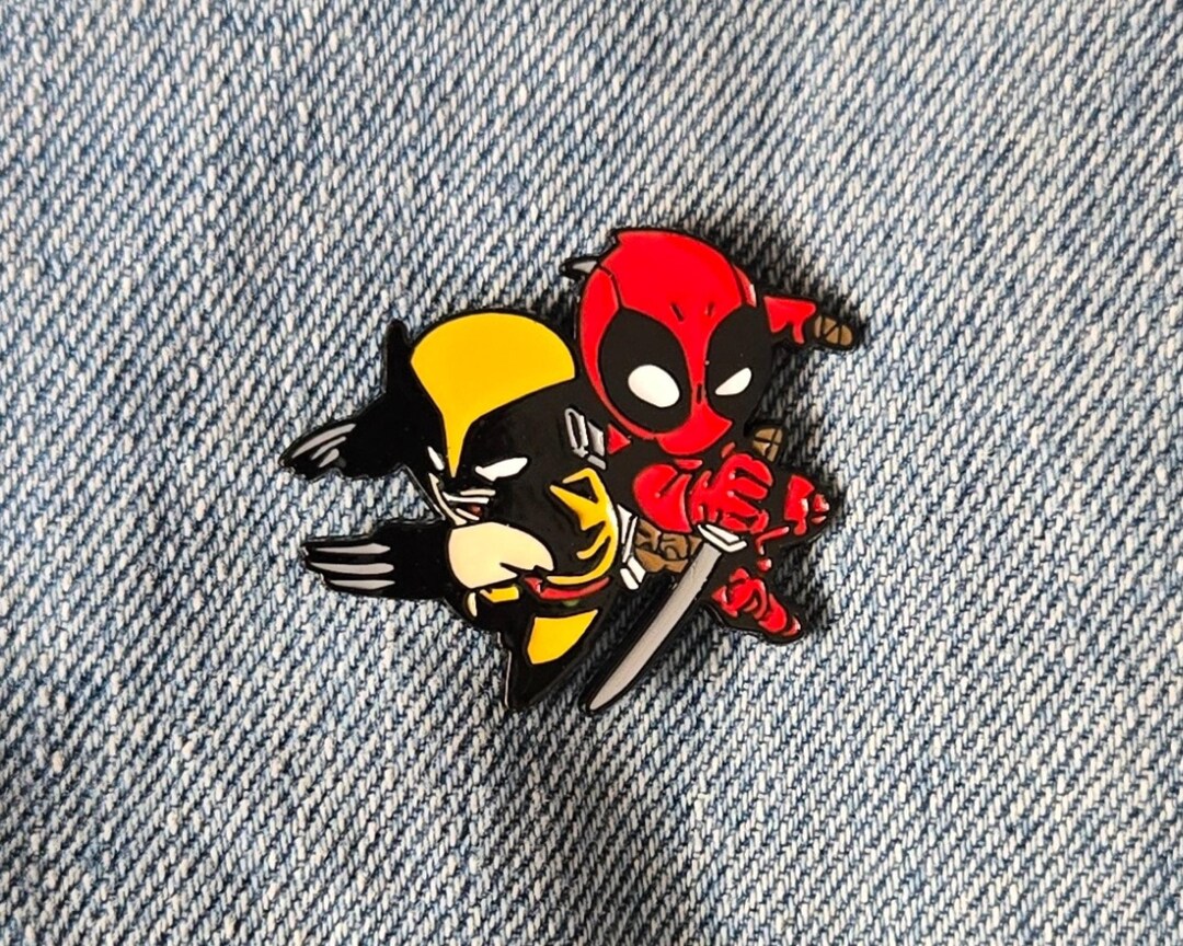 Wolverine Deadpool Comic Enamel Pin Lapel Pin Brooch Jewelry Cartoon ...