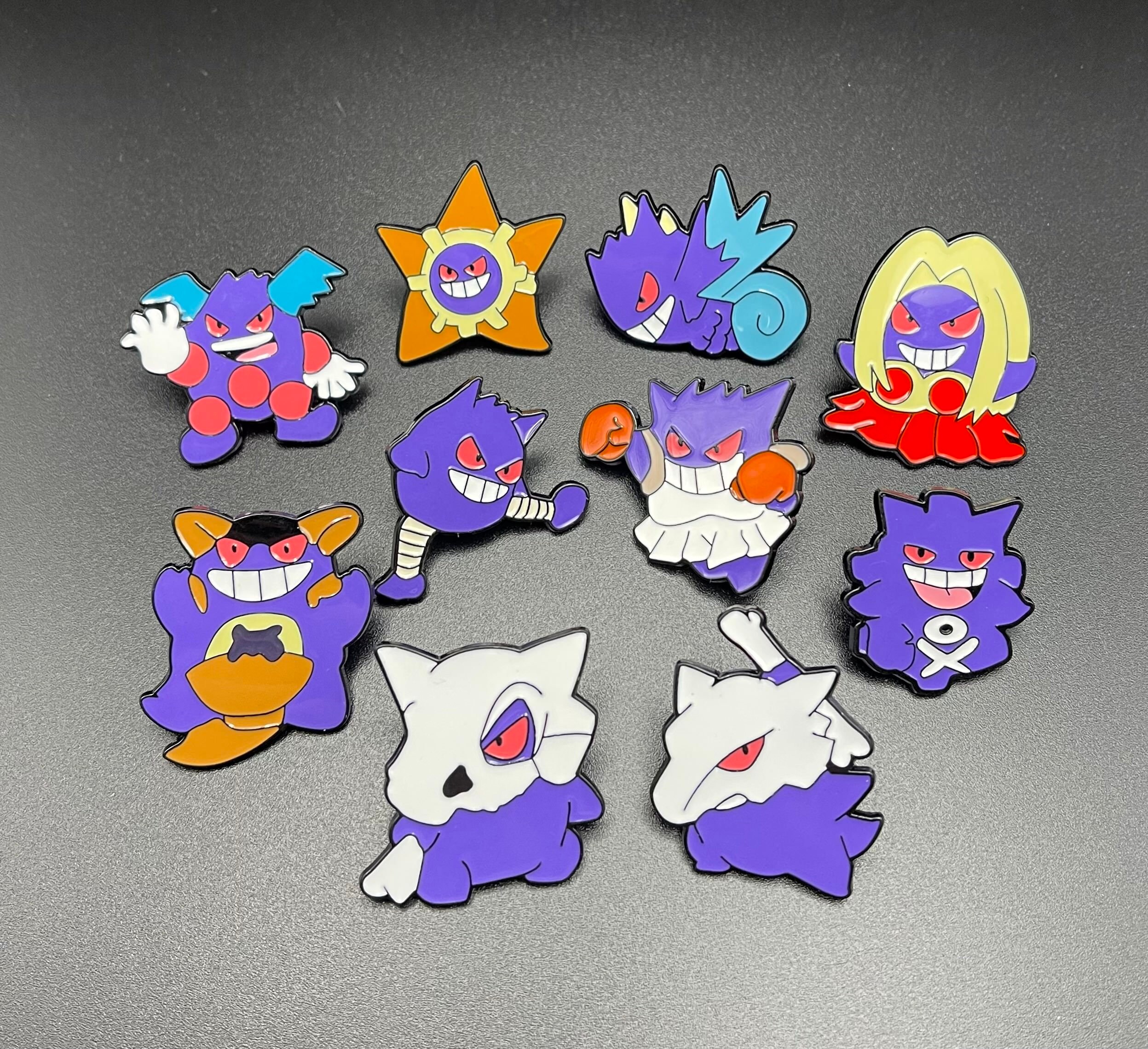 Gengar Squad Take-over Anime Pokemon Enamel Pins Cute Lapel Brooch ...