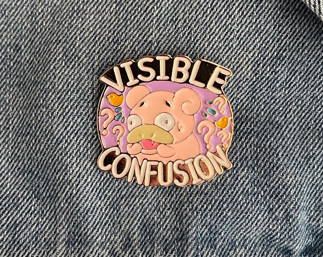 Confused Slowpoke Anime Pokemon Enamel Pin Cute Lapel Pin Brooch ...