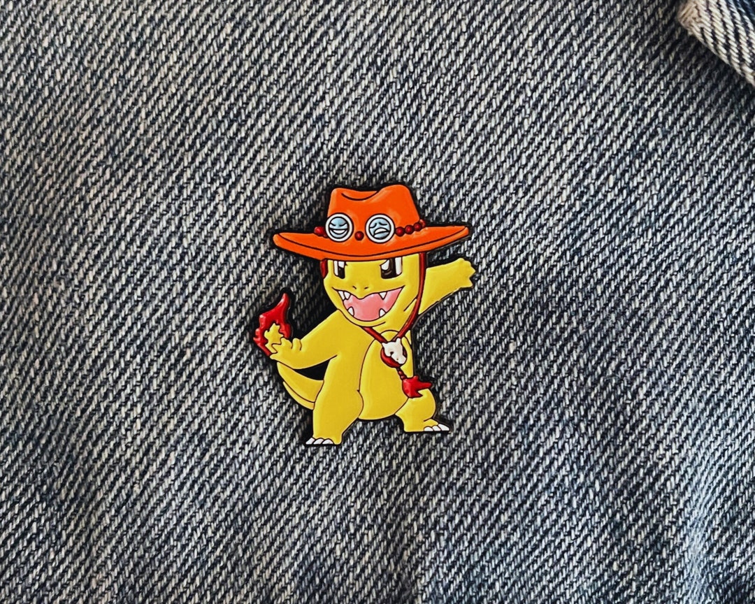Charmander Ace Anime Pokemon Enamel Pin Cute Lapel Pin Brooch Jewelry ...