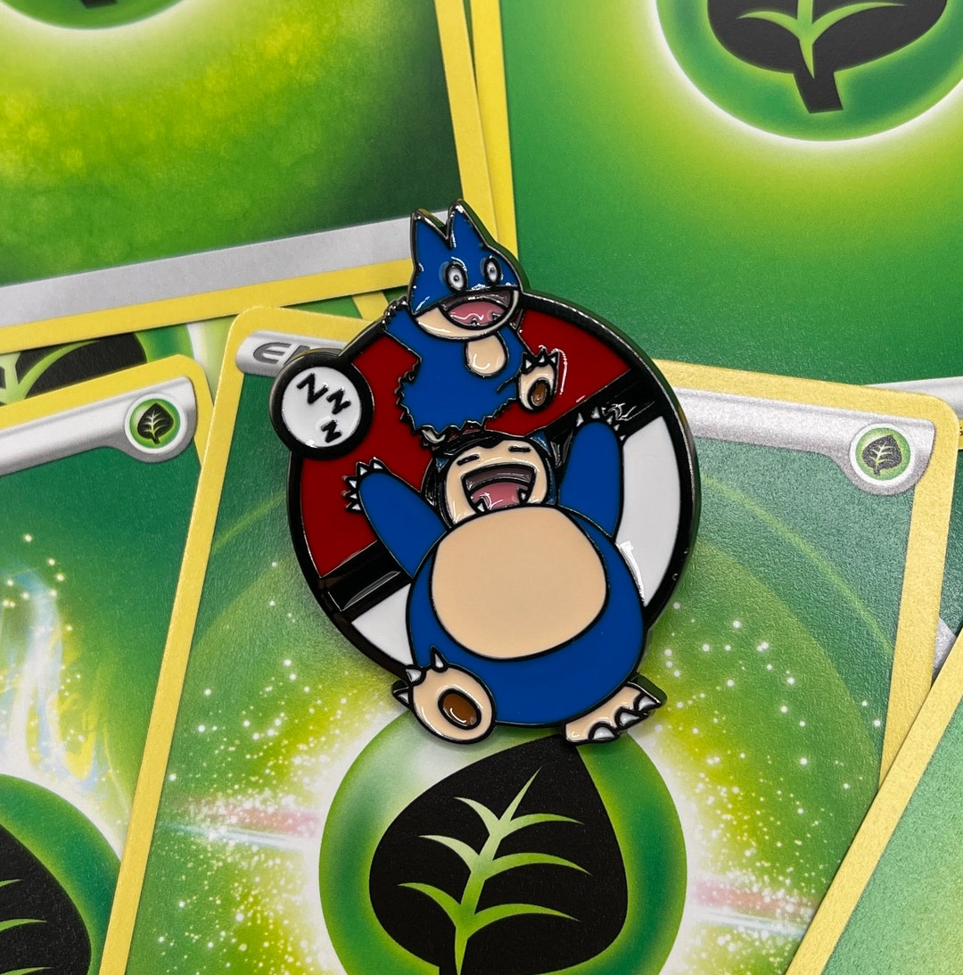 Snorlax and Munchlax Enamel Pin Anime Pokemon Pin Cute Lapel - Etsy