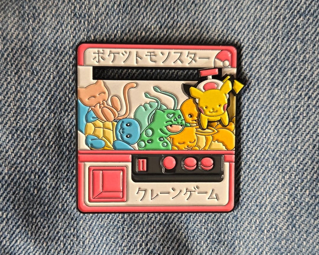 Pokemon Claw Machine Anime Enamel Pin Cute Lapel Pin Brooch Jewelry ...