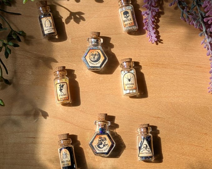 Halloween Miniature Potions| Miniature Jars| Dollhouse Potion Bottles ...
