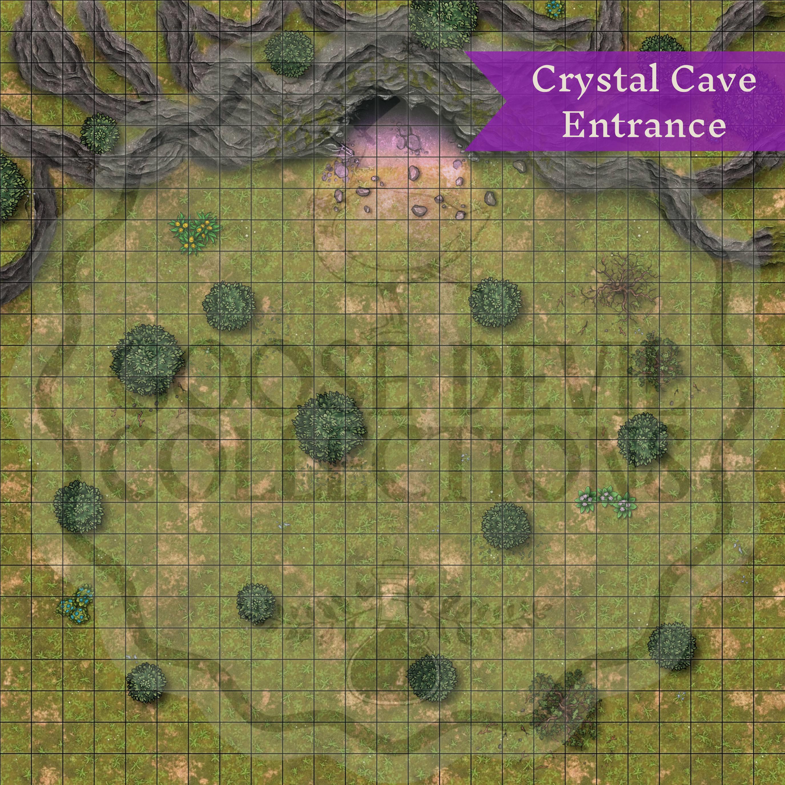 RPG Crystal Cave Battle Maps for Dungeons and Dragons VTT Dnd Tabletop ...