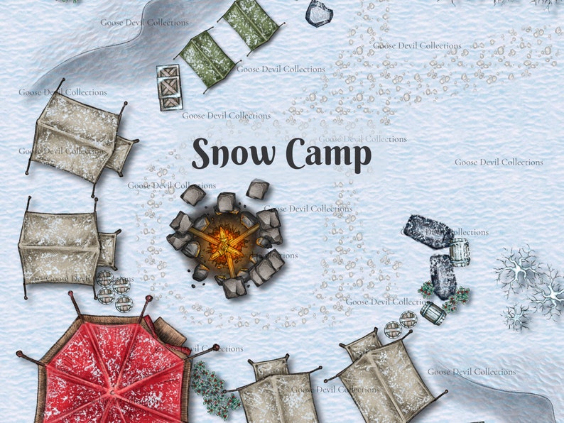 Snow Tundra Battle Maps Dnd Battle Maps Digital VTT RPG - Etsy