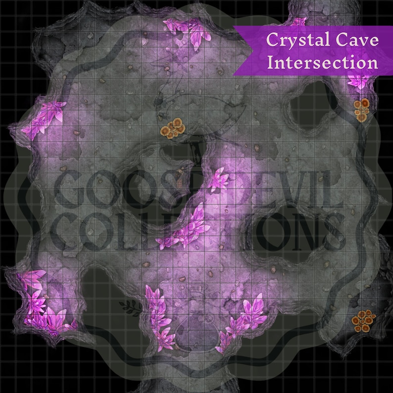 RPG Crystal Cave Battle Maps for Dungeons and Dragons VTT Dnd Tabletop ...