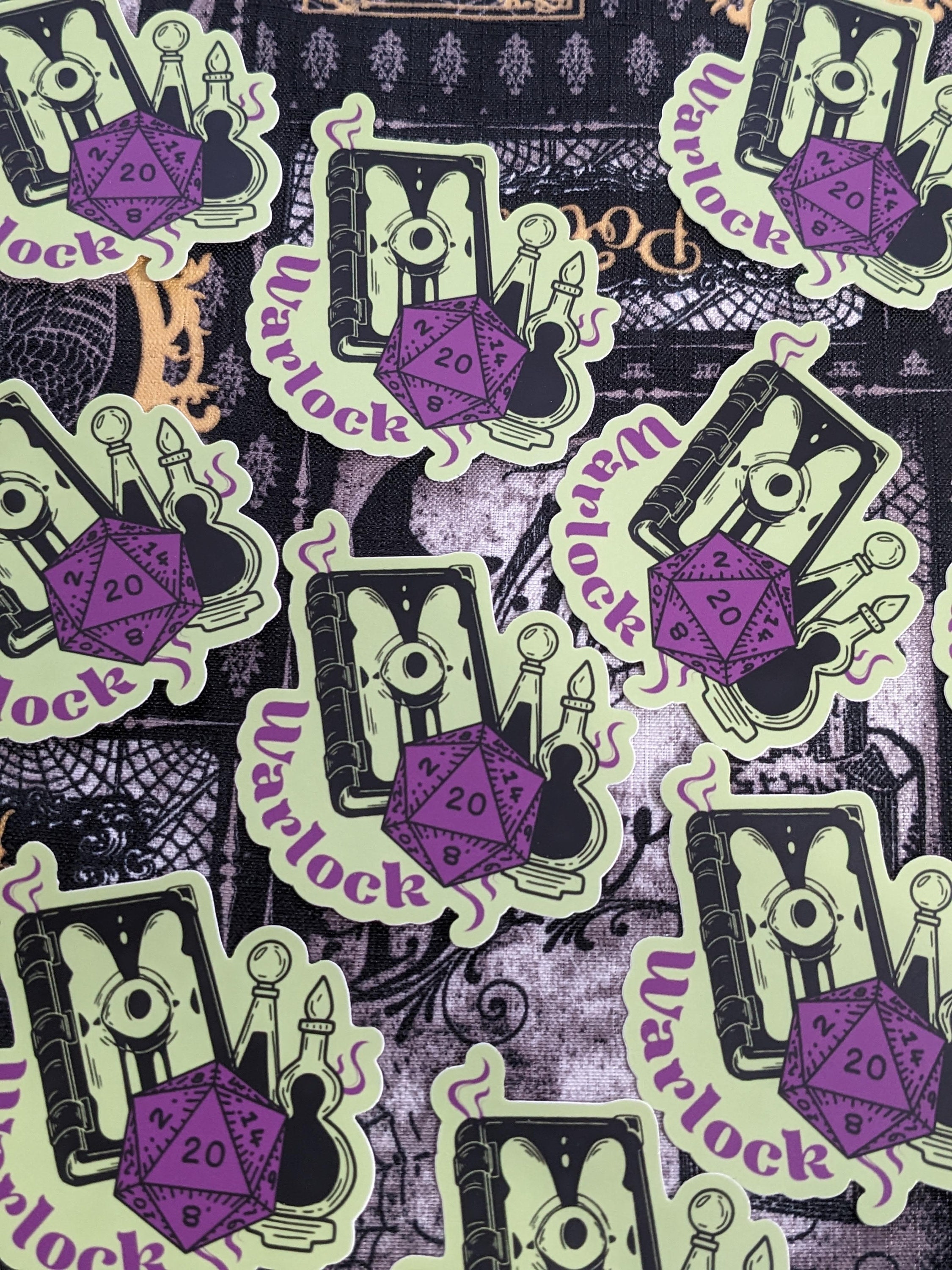 Warlock Sticker Dnd Stickers Dnd Classes Dungeons and Dragons D20 ...