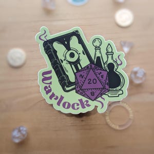 Warlock Sticker Dnd Stickers Dnd Classes Dungeons and Dragons D20 ...