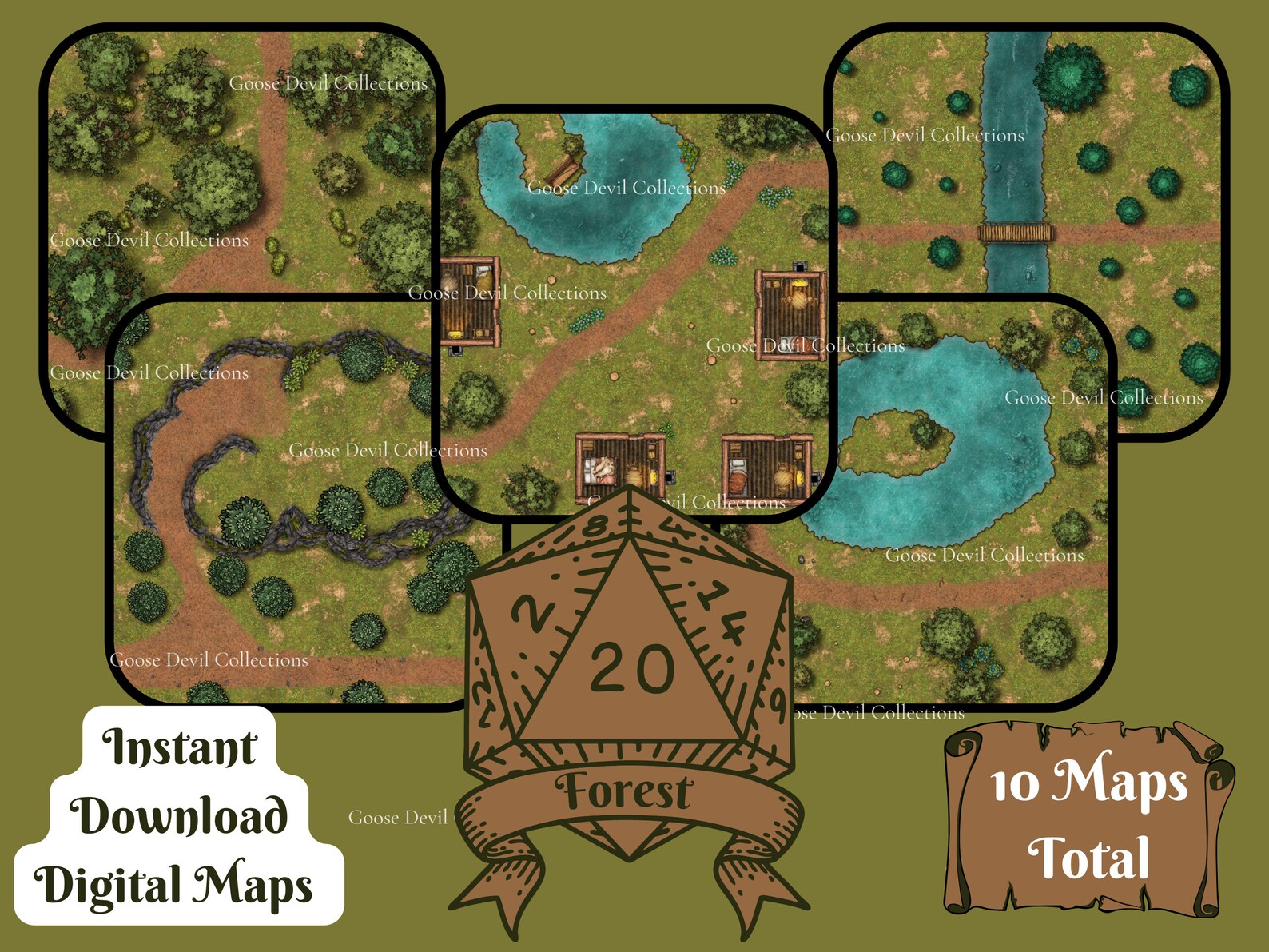 Dnd Battle Maps Forest Map Dnd Fantasy Battle Maps Digital Tabletop ...