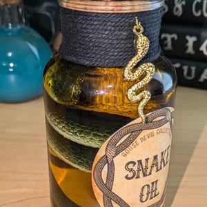 Snake Oil| Magic Potion Bottle| Apothecary Jar| Bookshelf Decor ...