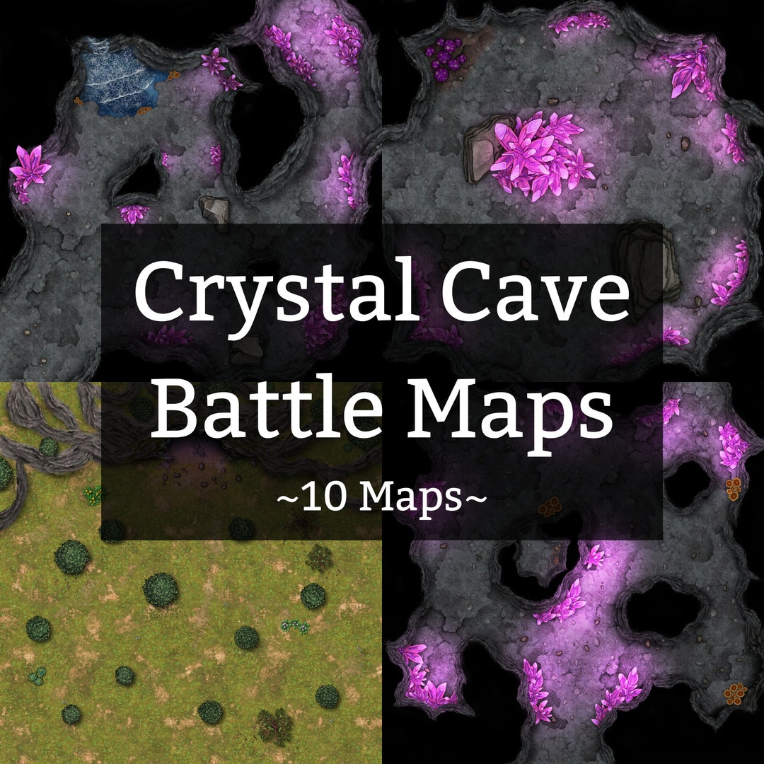 Dnd Battle Map| Crystal Cave RPG Battle Maps| Dnd Fantasy Maps| RPG ...