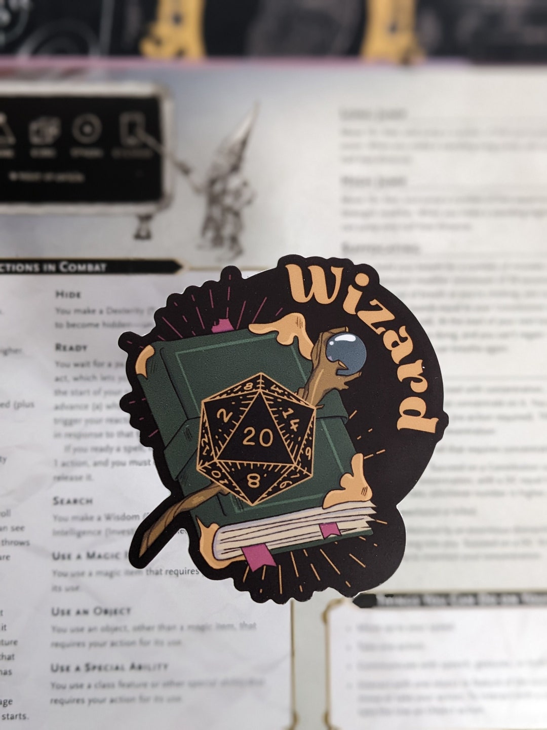Wizard Sticker Dnd Stickers Dnd Classes Dungeons and Dragons D20 ...