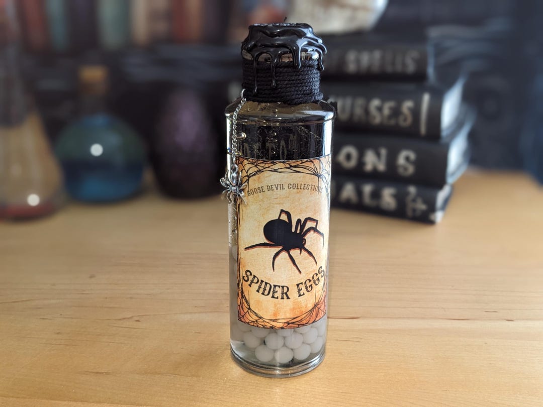 Spiders Eggs| Potion Bottle| Apothecary Jar| Fantasy Potion Bottle ...