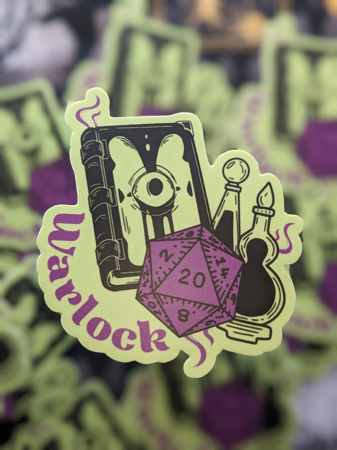 Warlock Sticker Dnd Stickers Dnd Classes Dungeons and Dragons D20 ...