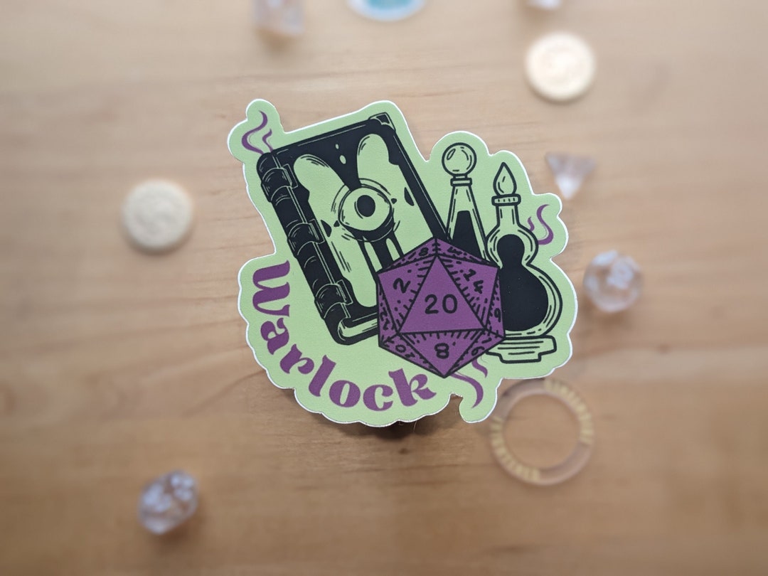 Warlock Sticker| Dnd Stickers| Dnd Classes| Dungeons and Dragons| D20 ...