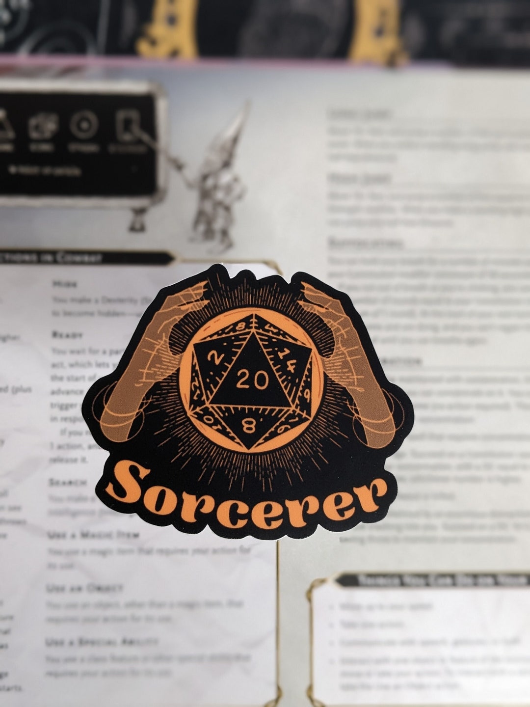 Sorcerer Sticker Dnd Stickers Dnd Classes Dungeons and Dragons D20 ...