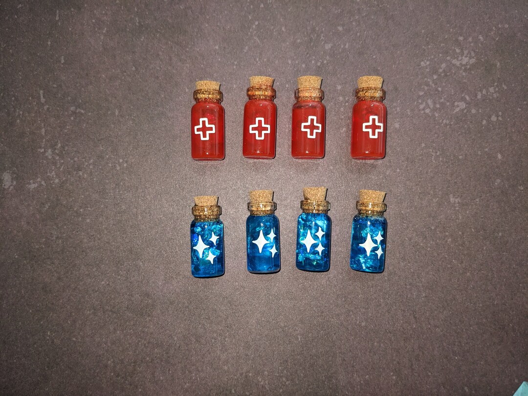 Potion Bottle Magnets Health & Mana Potions Dnd Magnets Health Potion ...