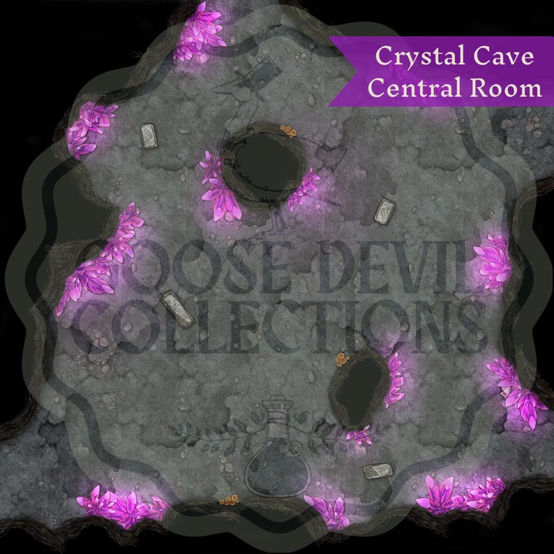 RPG Crystal Cave Battle Maps for Dungeons and Dragons VTT Dnd Tabletop ...