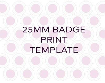 58mm Badge Template. Guide for Badge Maker. Badge Print Template - Etsy