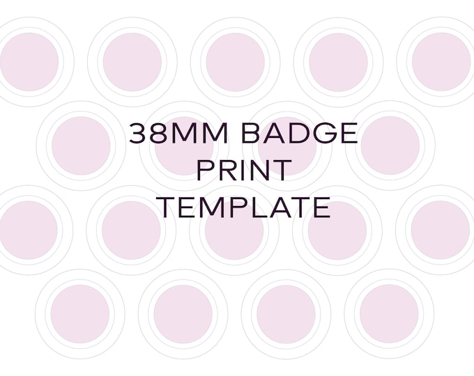 58mm Badge Template. Guide for Badge Maker. Badge Print Template - Etsy