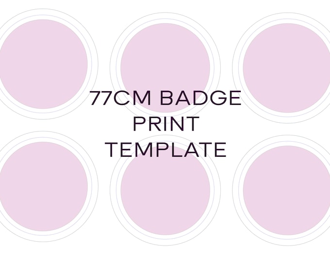 58mm Badge Template. Guide for Badge Maker. Badge Print Template - Etsy