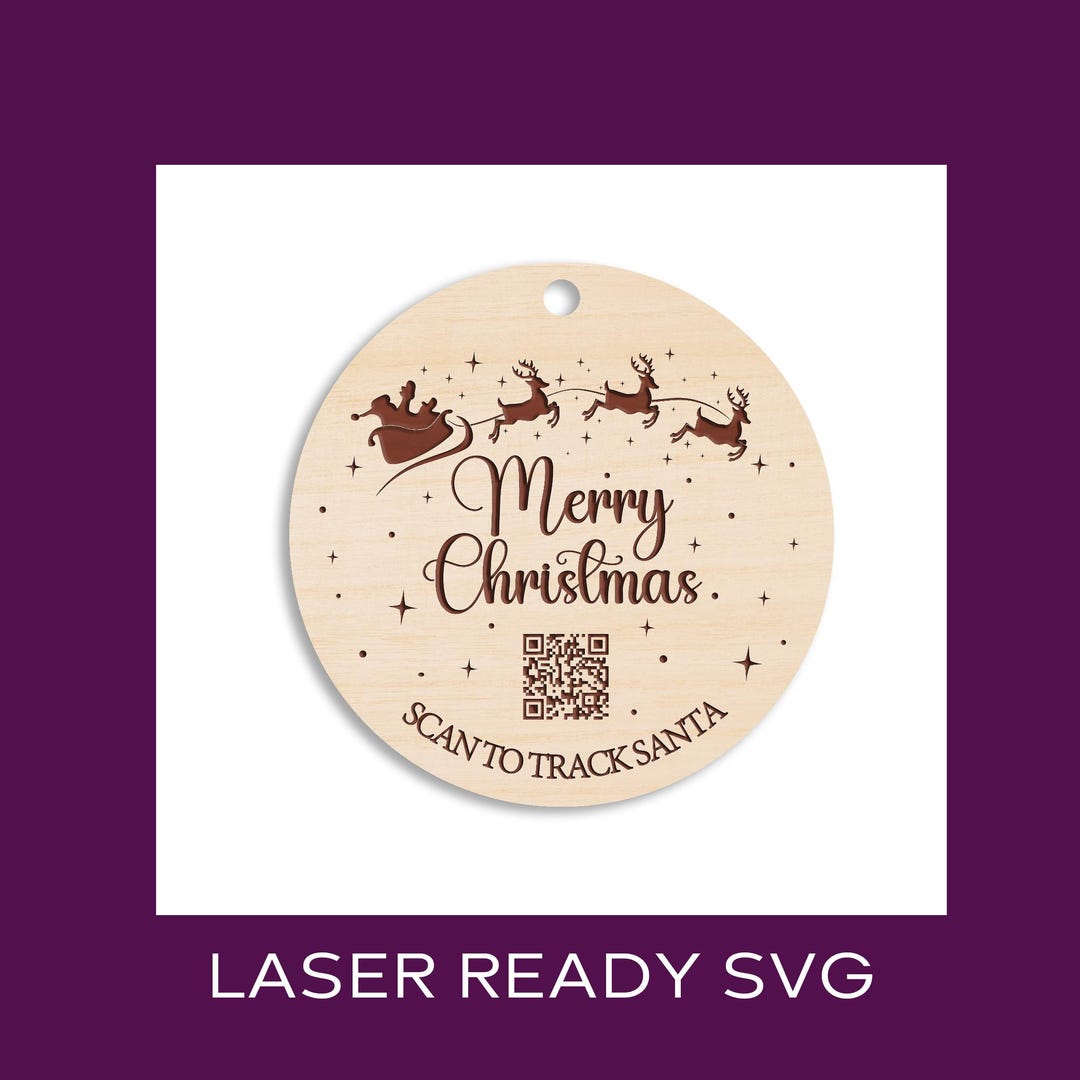 Santa Tracker Christmas Laser File. SVG. Glowforge Compatible. - Etsy
