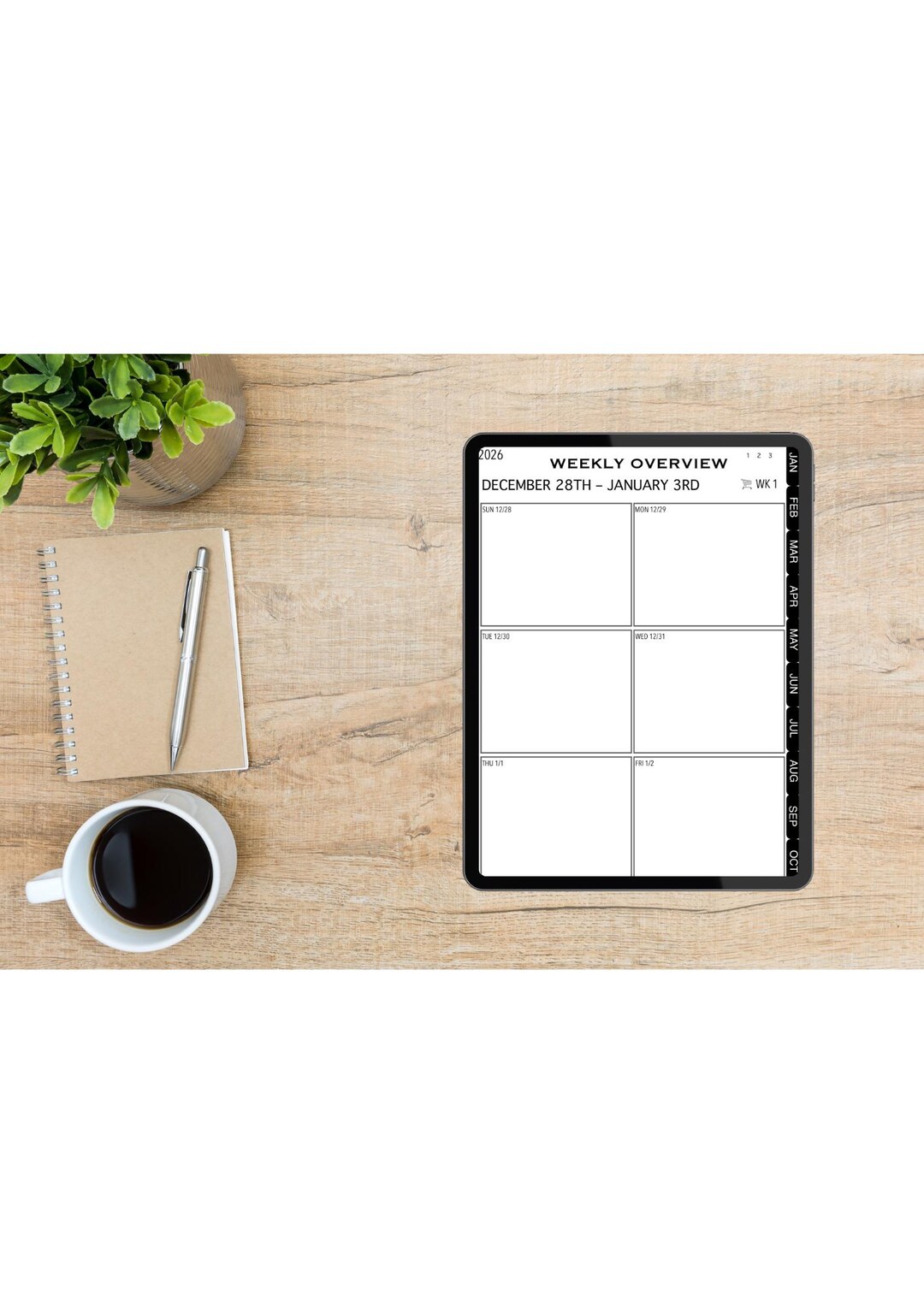 2026 DIGITAL PLANNER VERTICAL - Ipad, Tablet, Digital - Etsy