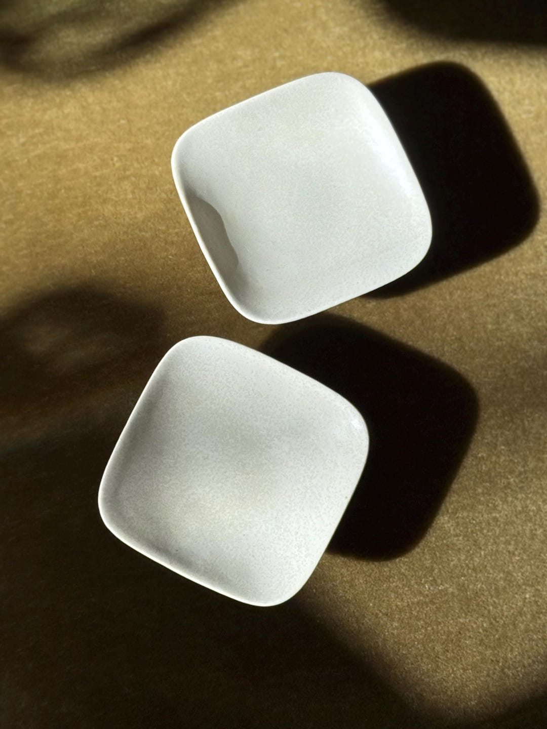Set of 2 Little Square Ceramic Pedestal Plates - Etsy