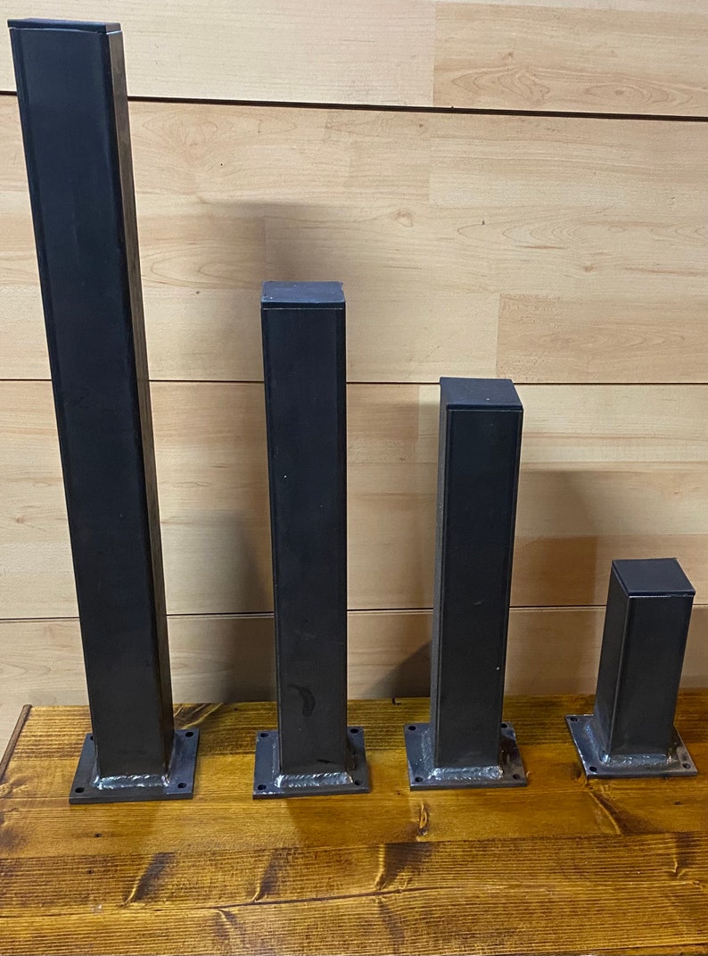 Post Style Steel Table Legs 2x2 Square Tubing Solid - Etsy