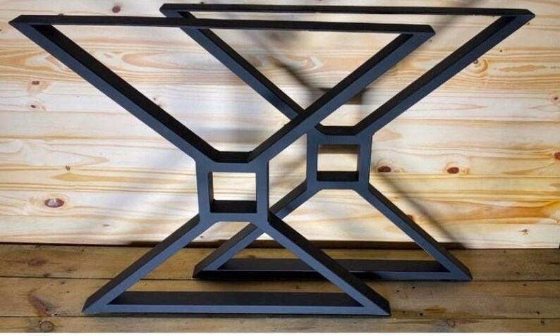 X Beam Style Table Legs , Modern Style Accommodates Wood Beam in Center ...