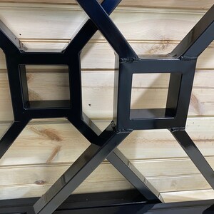 X Beam Style Table Legs , Modern Style Accommodates Wood Beam in Center ...
