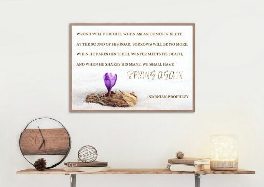 Narnia Spring Wall Art Printable C.S. Lewis Christian Easter Lion, the ...