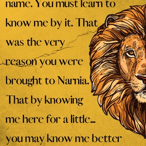 Chronicles of Narnia "in Your World, I Have Another Name" Wall Art ...