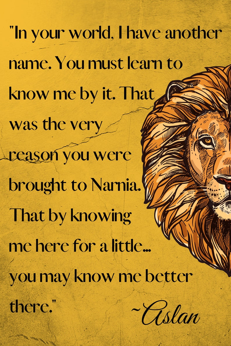 Narnia Aslan Quote Print: Inspirational Wall Art (digital Download) - Etsy