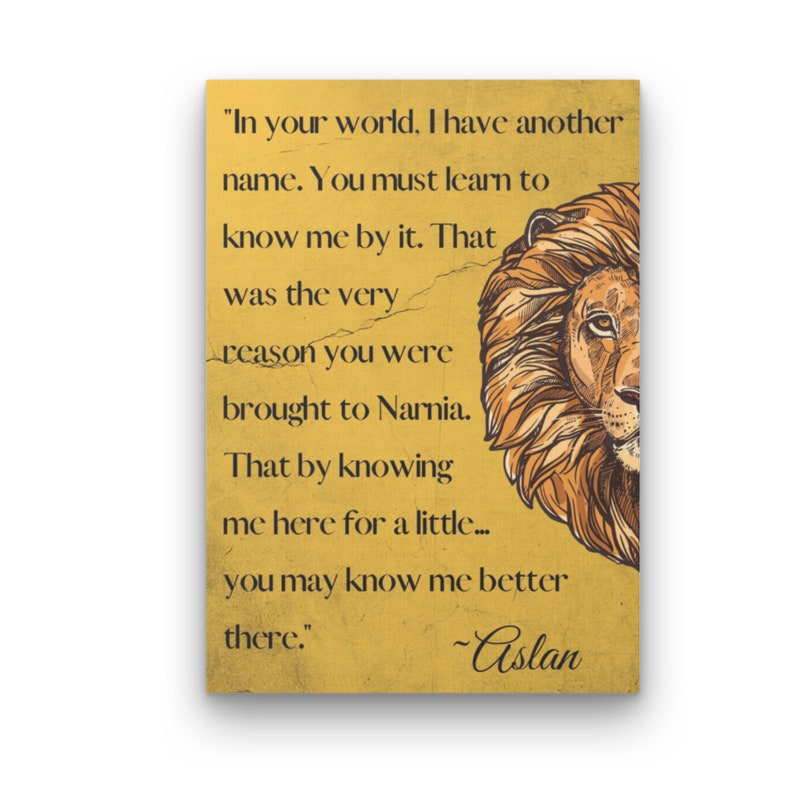Aslan Quotes Print - Etsy UK