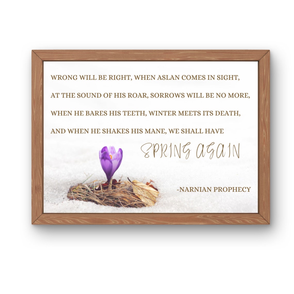 Narnia Spring Wall Art Printable C.S. Lewis Christian Easter Lion, the ...