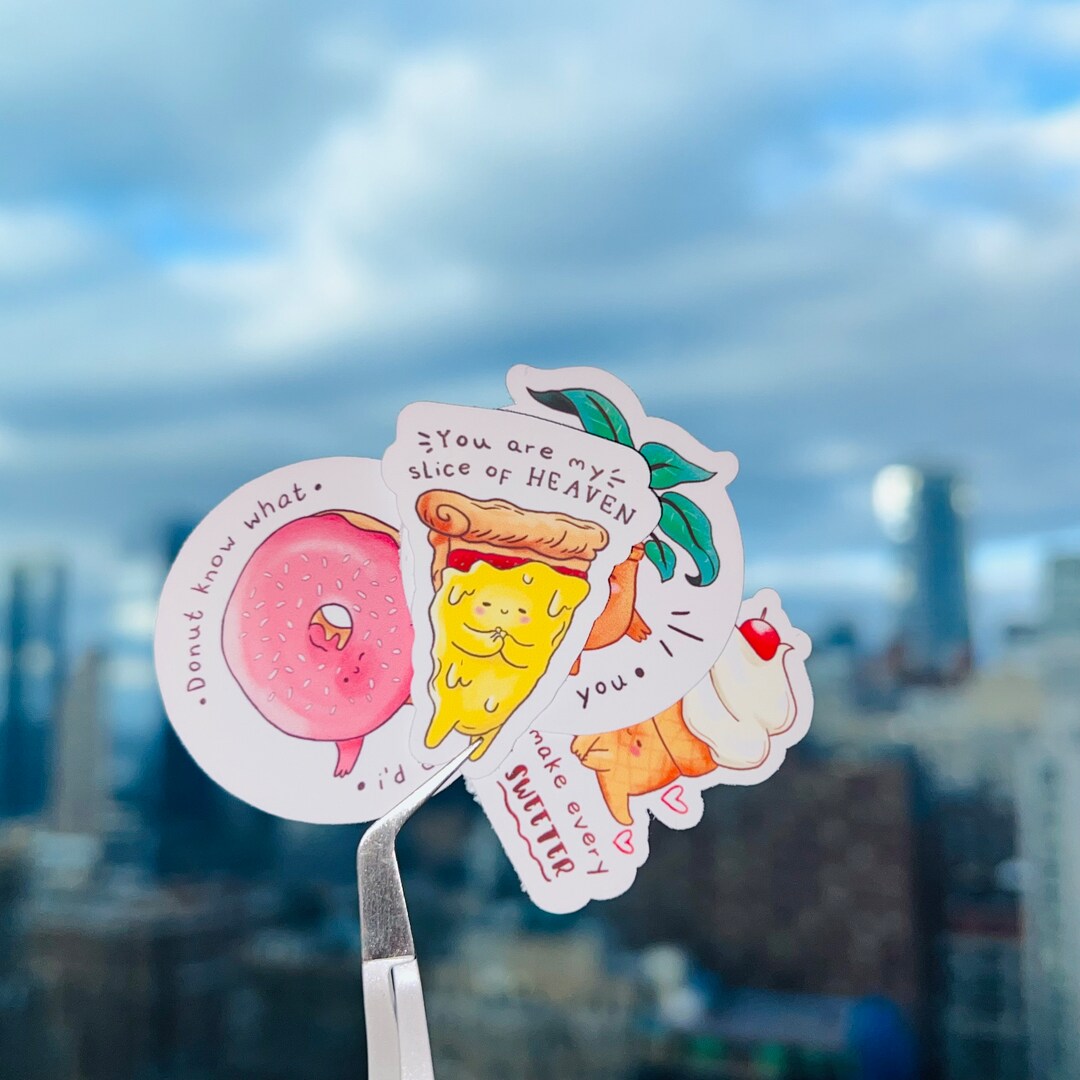 4 Die Cut Food Sticker Pack Sarcastic Sticker Sheet Funny Stickers Cute ...