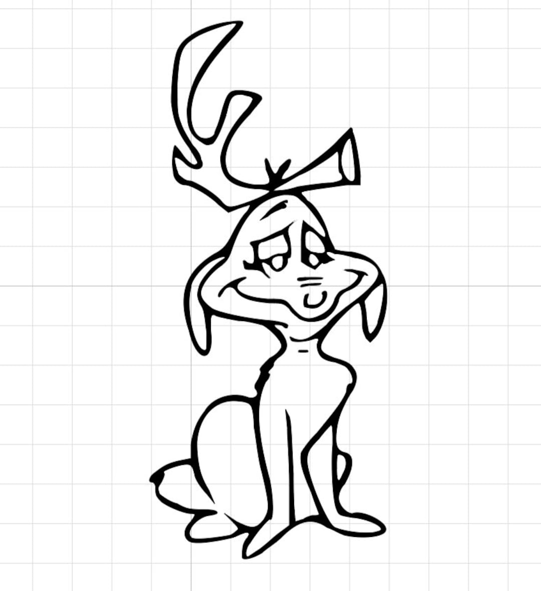 Grinch Max Reindeer Dog Christmas Decal Sticker Iron-on - Etsy UK