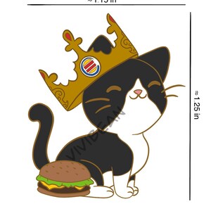 Fast Food Cat Hard Enamel Pin | Burger - Etsy