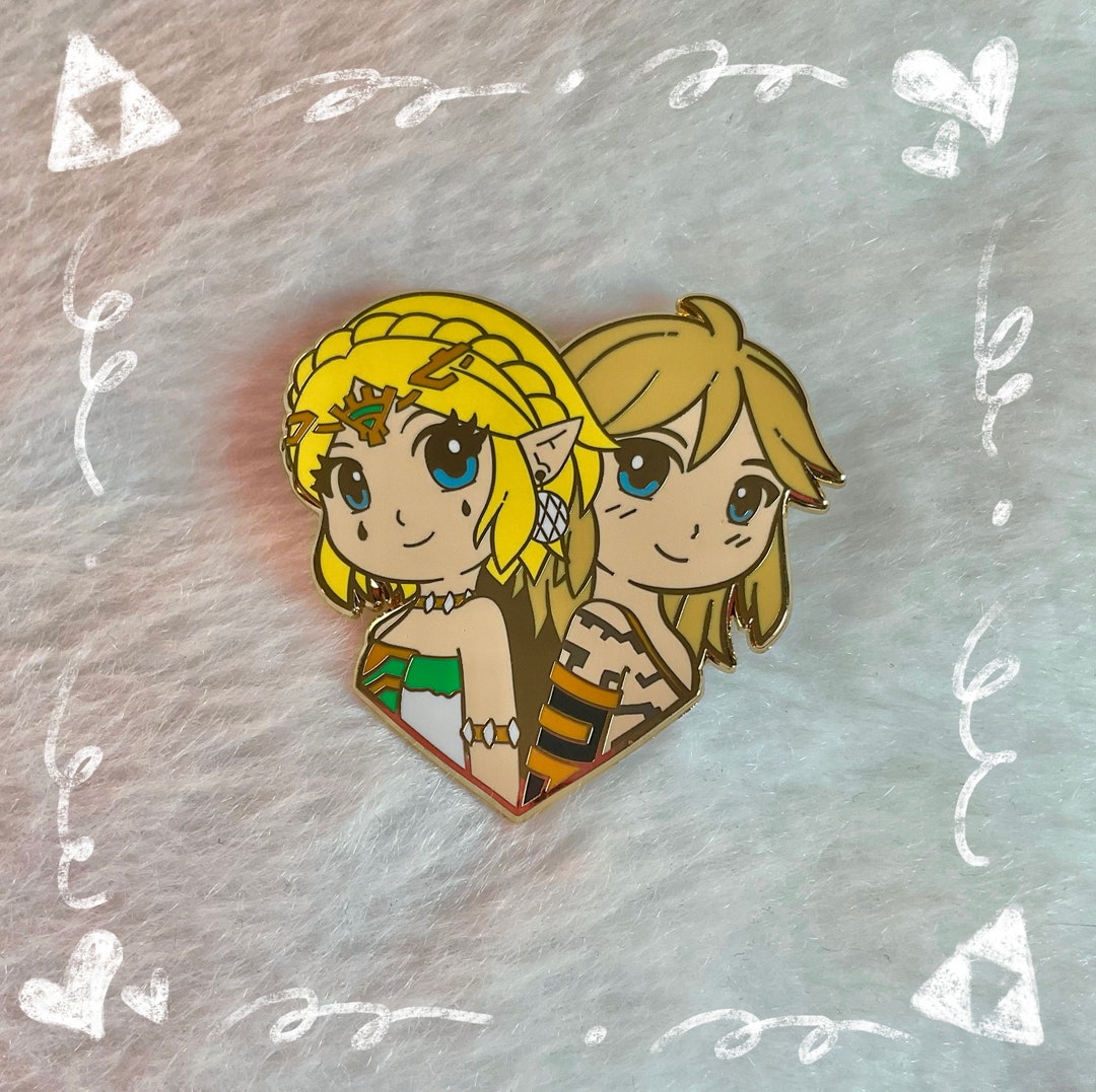 TOTK Link and Zelda Couple Hard Enamel Pin | LOZ Pin - Etsy