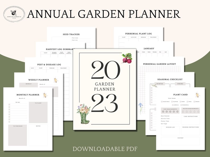 Garden Planner Printable PDF Garden Journal Garden Notebook Vegetable ...