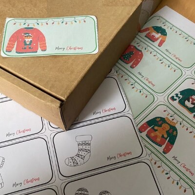 Printable Christmas Gift Tags Labels Elf Labels Christmas - Etsy