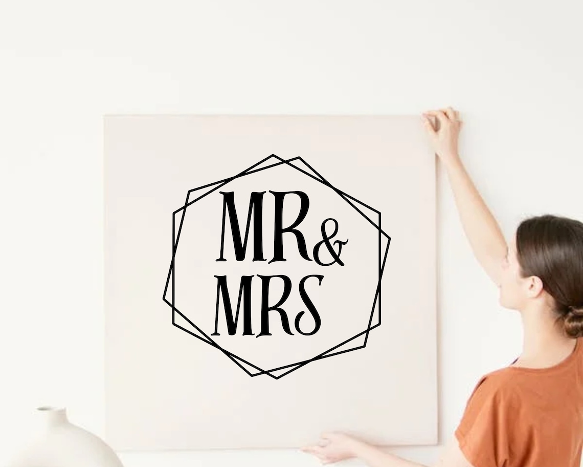 Mr and Mrs SVG Bundle, Mr and Mrs PNG, Mr and Mrs Split Monogram SVG ...