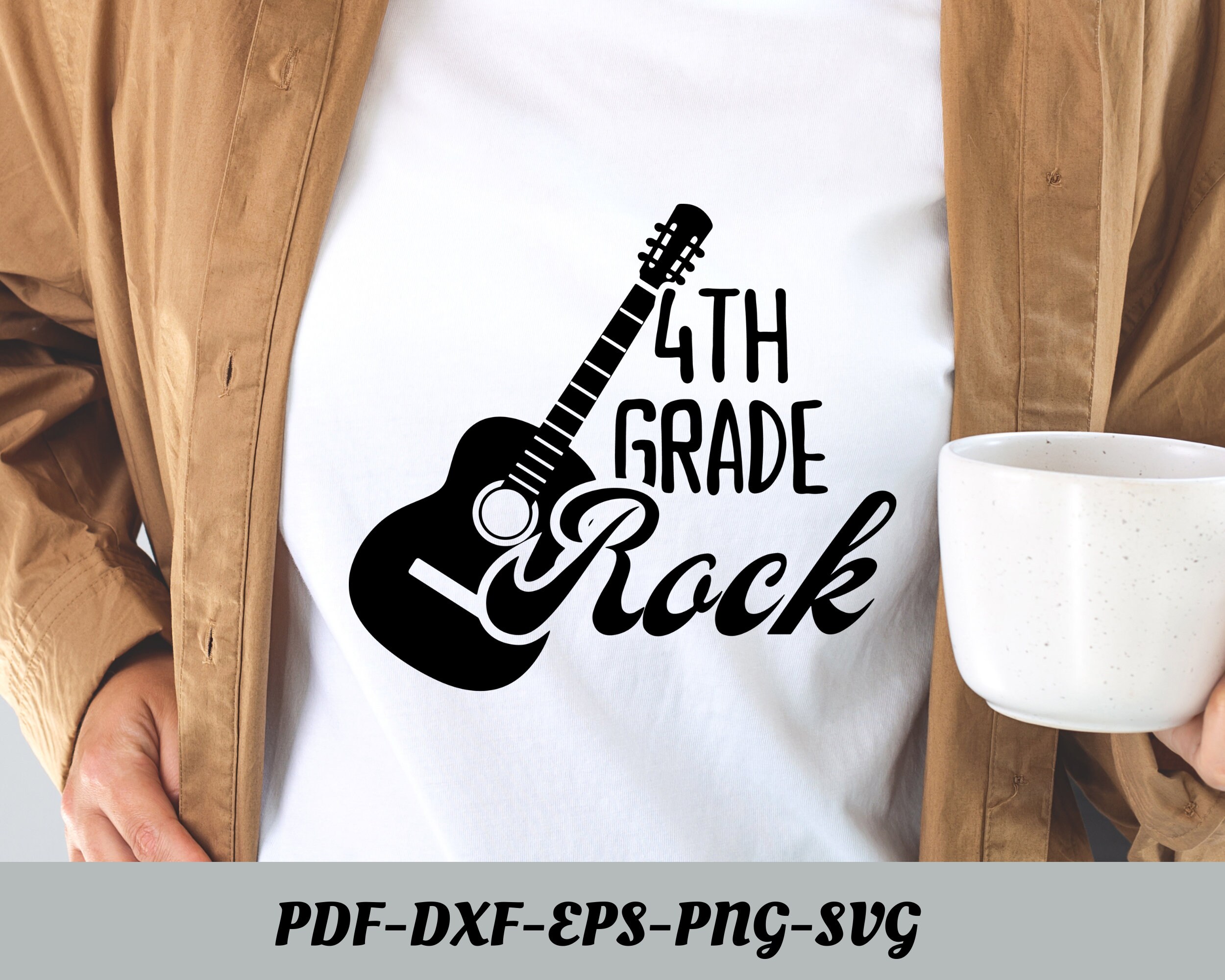 Fourth Grade SVG Files, 4th Grade Rocks Svg, Teacher Svg Cutting File ...