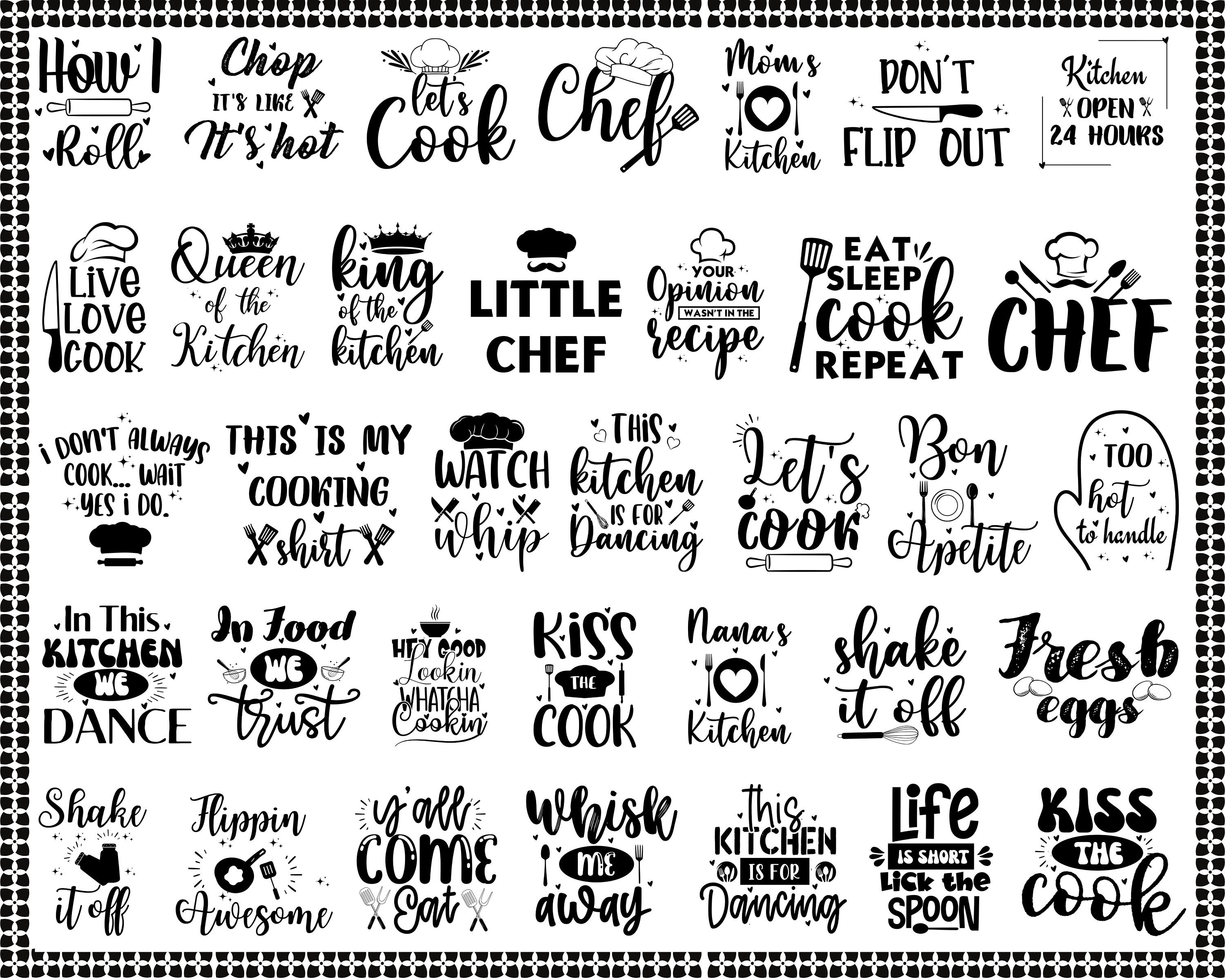 Chef Svg, Kitchen Svg Bundle, Cook Svg, Chef Shirt Svg, Chef Clipart ...