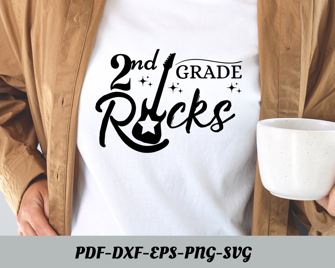 2nd Grade Rocks Svg, Back to School Svg, Rocks Svg, Grade Rocks Svg, 2nd Grade Svg, Second Grade ...
