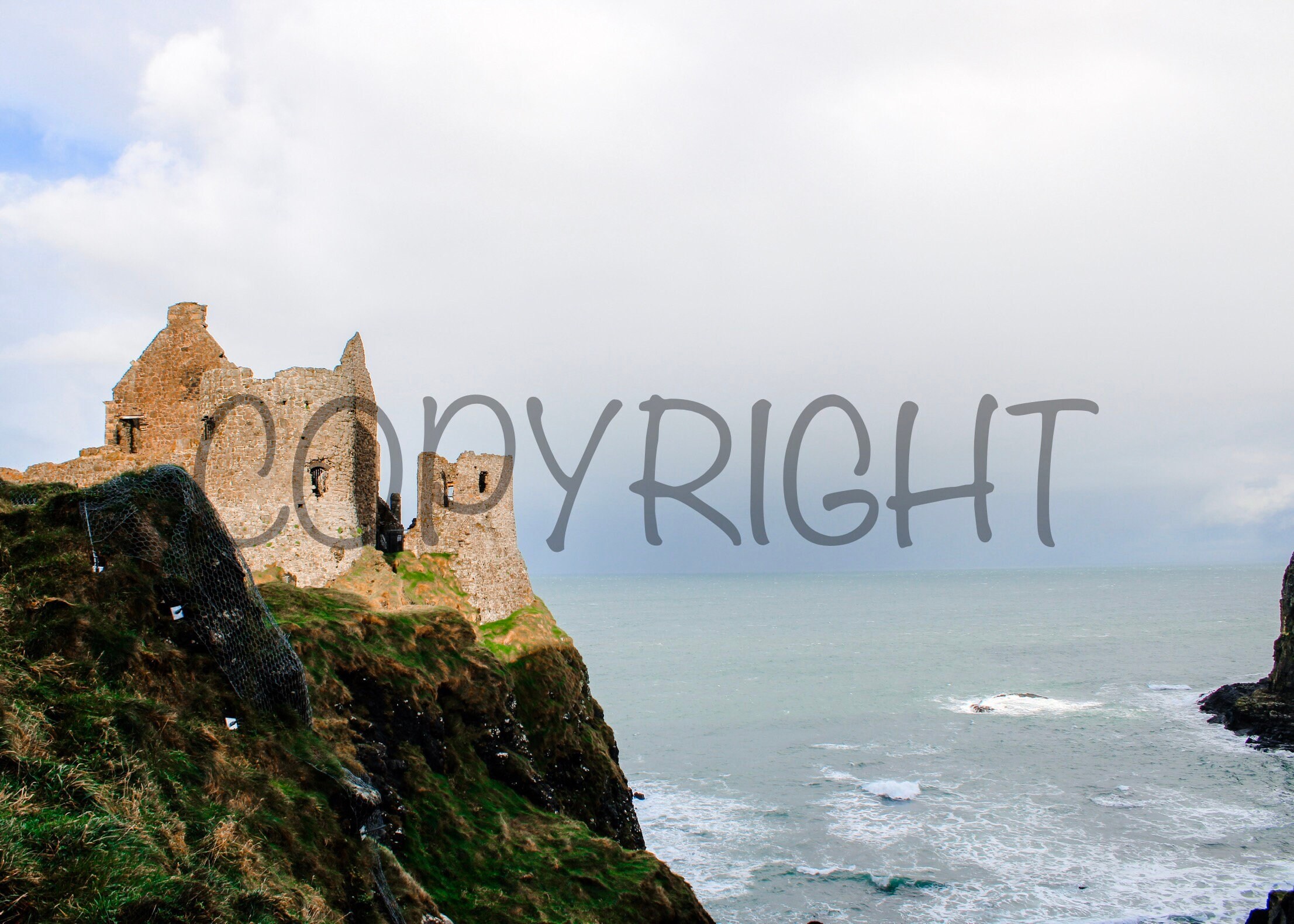 Dunluce Castle, Ireland Digital Wall Art; Iconic Irish Castle in ...