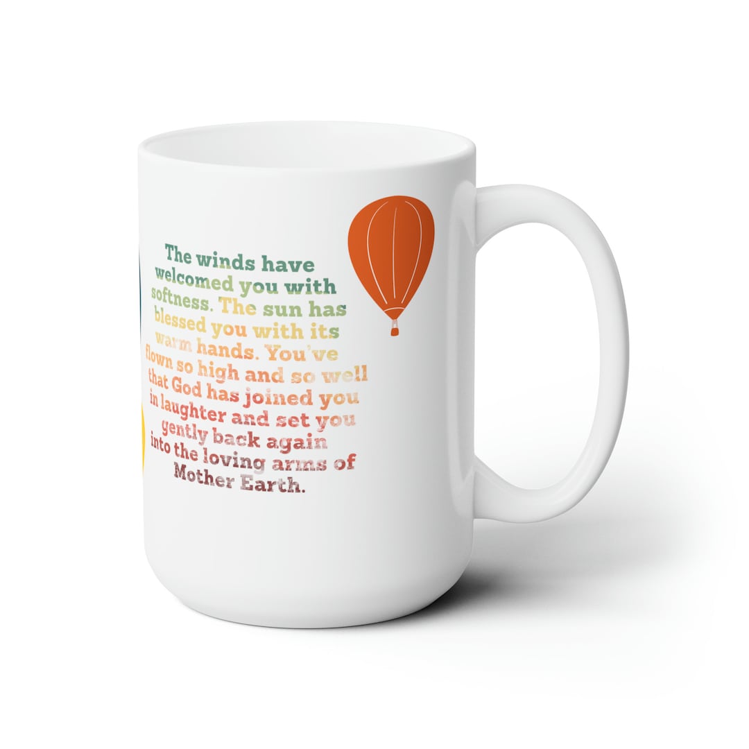 Hot Air Balloon Prayer Mug 15oz Vintage Style | Custom Hot Air Balloon ...